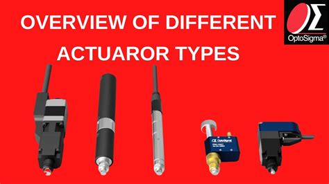 Overview Of Different Actuator Types Youtube