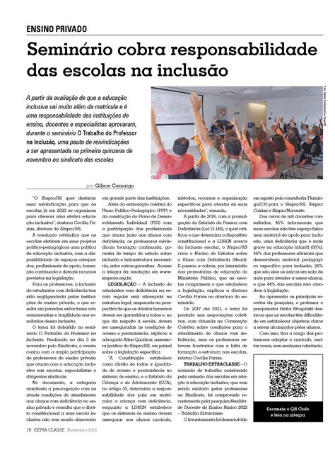 Edição Impressa Jornal Extra Classe Novembro 2022