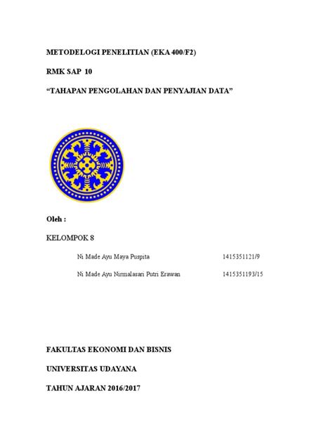 Sap 10 Tahapan Pengolahan Dan Penyajian Data Pdf