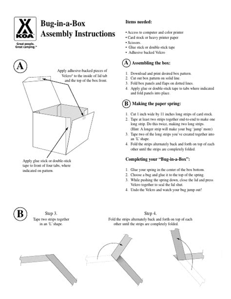 Bug In A Box Assembly Instructions Download Printable Pdf Templateroller