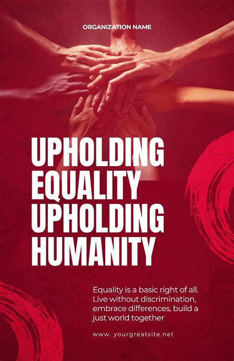 Modern Red Humanity Poster 37512721 Template