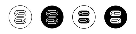 boolean icon set true and false symbol right vector image