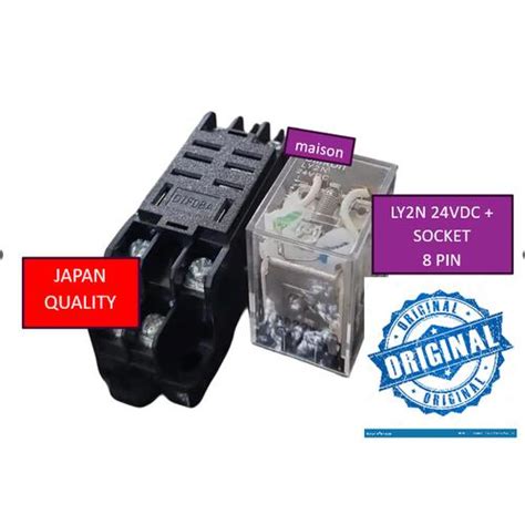 Jual Relay Ly2n 24vdc Japan Quality Socket 8 Pin Ly2 24vdc Ly2n
