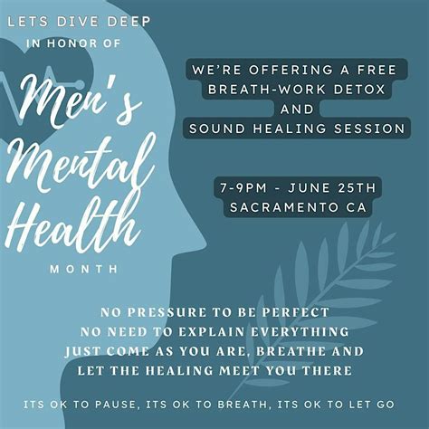 Mens Mental Health Healing Night Breathwork And Sound Journey Free