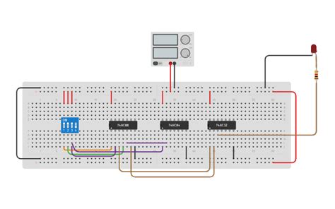 circuit design multiplexer tinkercad