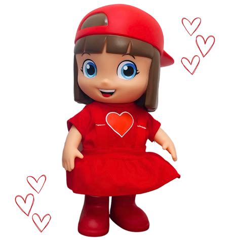 Boneca Gi Neto 28cm Aventureira Vermelha Original Youtuber Crianças