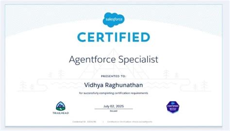 🌟 Thrilled To Share That Ive Officially Passed The Salesforce Certified Agentforce Specialist