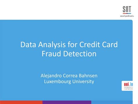 Data Analysis For Credit Card Fraud Detectionpptx