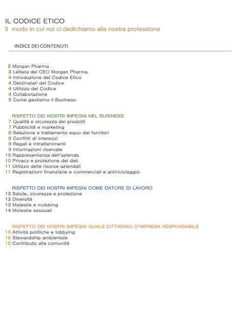 Codice Etico Morganpharma