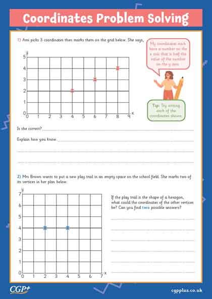 coordinates problem solving year 6 cgp plus