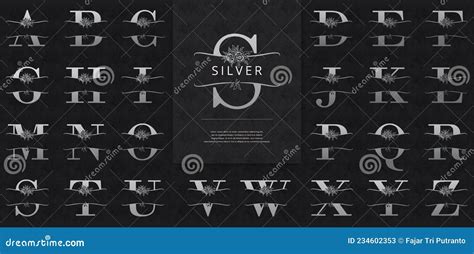 Split Letters Split Monogram Font Split Alphabet Vector Illustration