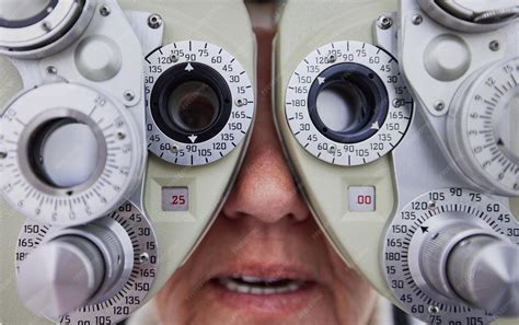Premium Photo Eye Exam Vision And Face Of Woman With Optometrist For