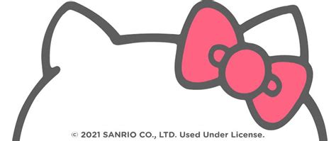 Hello Kitty Bow Outline