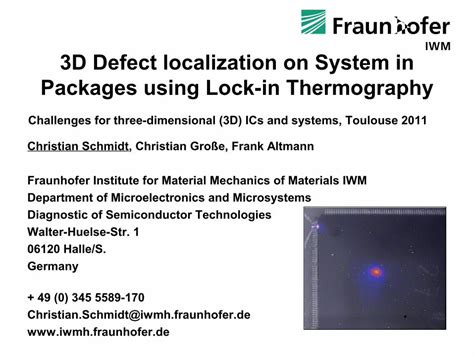 Pdf 3d Defect Localization On System In Packages Using Lock In