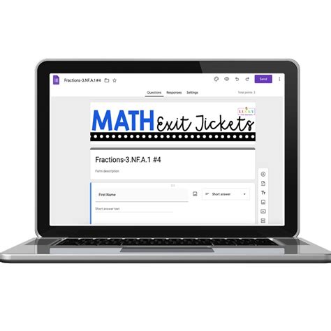 Digital 3rd Grade Exit Tickets Fractions 3nf A1 Version 4