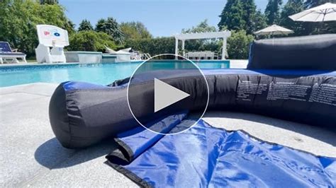 Tanning Pool Swimline Original Fabric Covered U Seat Inflatable Pool