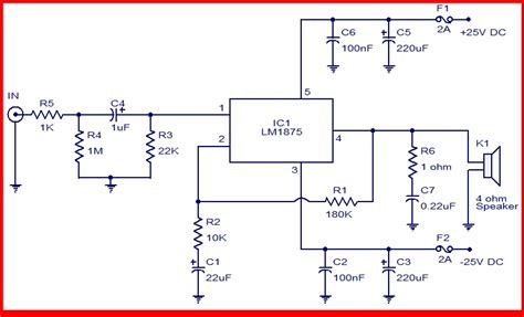 SKEMA RANGKAIAN AMPLIFIER 20 Watt Amplifier Voltage Level Detektor