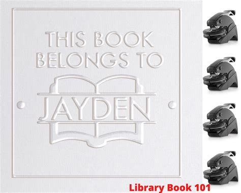 Library Embosser Book Embosser Personalized Custom Embosser Ex Libris Embosser Logo Embosser