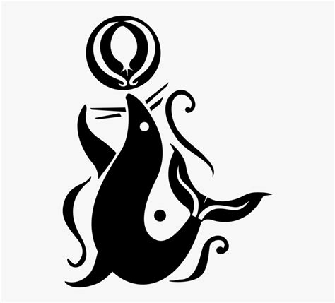 Vector Illustration Of Harbor Seal Performs With Beach Under The Big