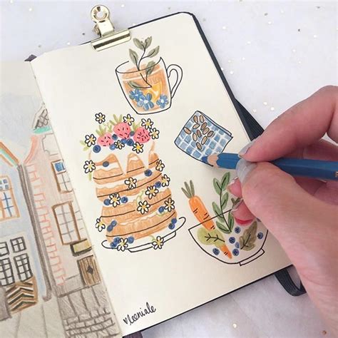 34 Food Doodle Ideas In 2025 Food Doodles Sketch Book Cute Drawings