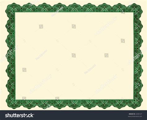 Green Certificate Border Template