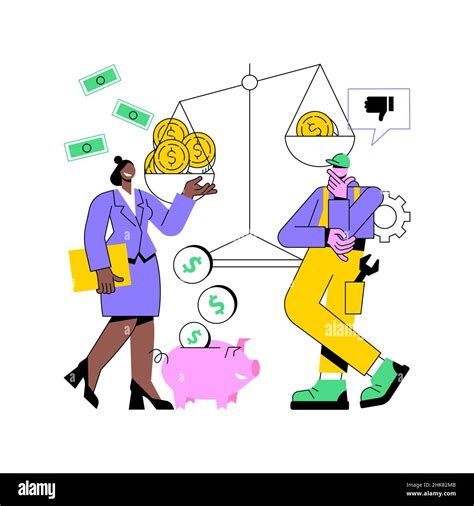 Income Inequality Abstract Concept Vector Illustration Country Income