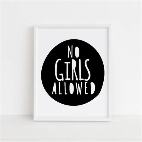 No Girls Allowed Signs Etsy