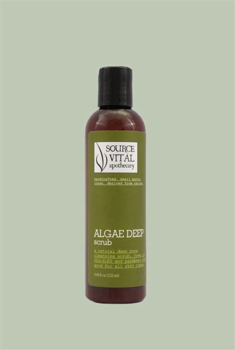 Algae Deep Scrub Natural Seaweed Cleanser And Exfoliant Source Vitál