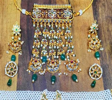 Full Rajputi Set Jewelry With Aad Rajputi Traditional Etsy