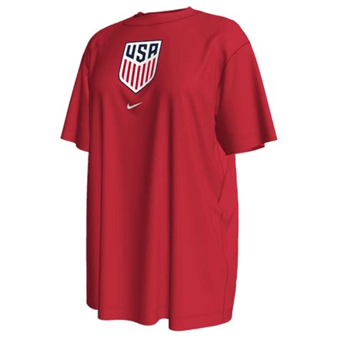 Womens Nike Usmnt Crest Red Tee Official Us Soccer Store