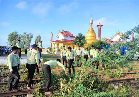 ပွင့်ဖြူမြို့နယ်၌ ဌာနဆိုင်ရာများ စုပေါင်းပြီး စင်္ကြာပန်းဝောာင်းစေတီတော