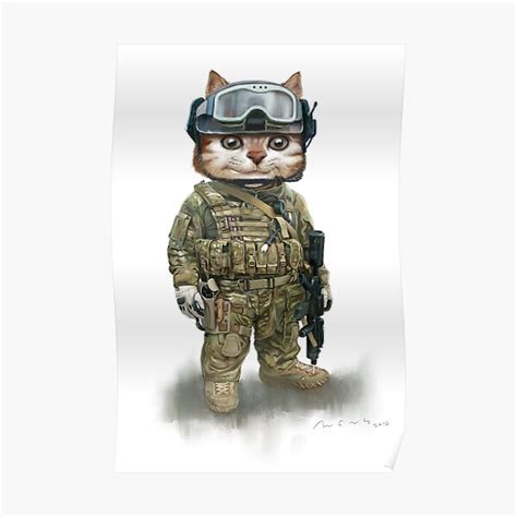 Cat The Spec Ops Poster For Sale By Artbymeng Redbubble