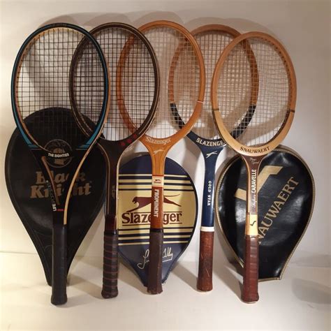 Beautiful Vintage Wooden Tennis Rackets 5 Wood Catawiki