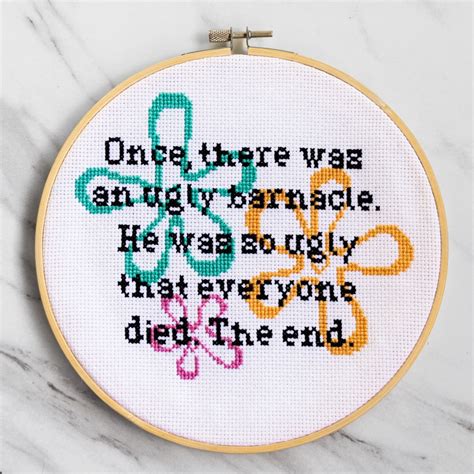 Once There Was An Ugly Barnacle Cross Stitch Pattern Only Etsy
