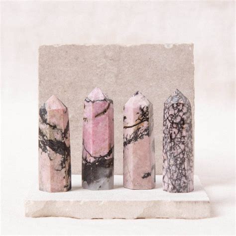 Rhodonite Point For Emotional Healing And Love Balance