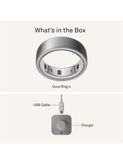 Oura Ring 4 Health And Fitness Tracker Smart Ring Brushed Silver