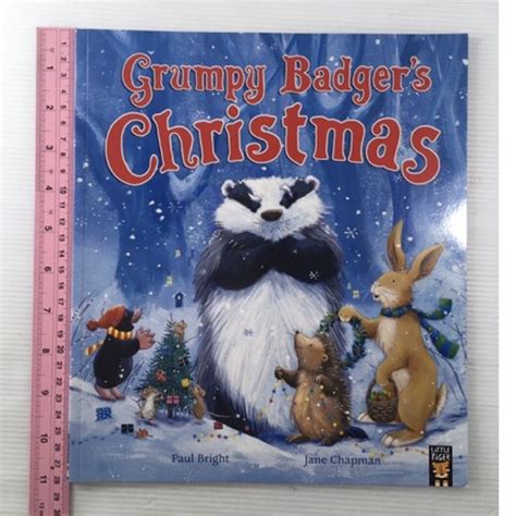 Grumpy Badgers Christmas หนังสือภาษาอังกฤษปกอ่อนมือสองสภาพดี Shopee