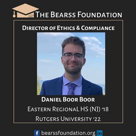 Daniel Boor Boor Director Of Ethics And Compliance Daniel Boor Boor A 2018 Graduate Of Eastern