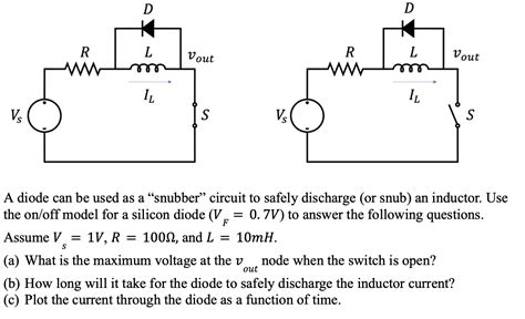 Solved A Diode Can Be ﻿used As ﻿a Snubber Circuit To