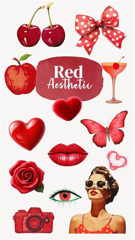Editable Red Aesthetic Object Design Premium Editable Design Rawpixel