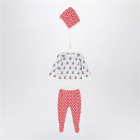 Bobo Choses Cherry Three Piece Set In Cotton Blend Thedoublef