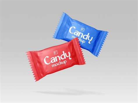 Free Candy Foil Wrap Packet Mockups 3 Psd Set Package Mockups