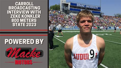 Carroll Broadcasting Sports Network Interview With Zeke Konkler Of Audubon After 800 Meters