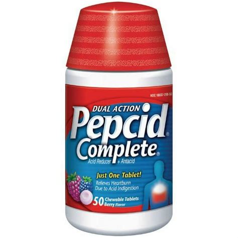 Pepcid Complete Acid Reducer Antacid Chewable Tablets Berry Pack Of