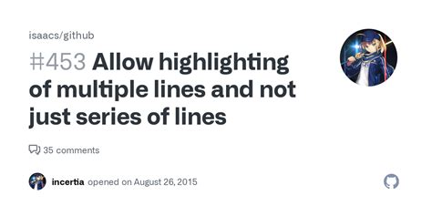 allow highlighting of multiple lines and not just series of lines