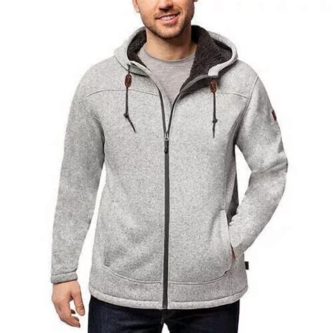 Rugged Elements Mens Fleece Lined Hoodie Heather Gray Medium