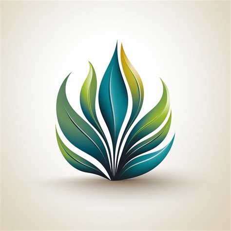 Premium Ai Image Minimalist Geometric Logo Of Green Leaf Vector Graphic