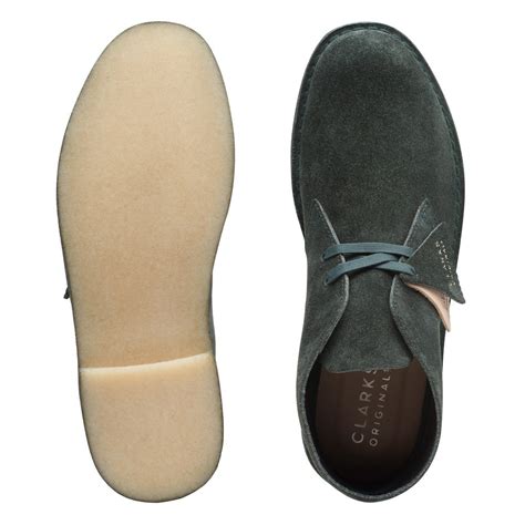Clarks Desert Boot 26168535 Mens Green Suede Lace Up Chukkas Boots Ebay
