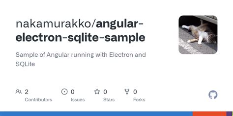 GitHub Nakamurakko Angular Electron Sqlite Sample Sample Of Angular Running With Electron And
