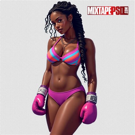 Sexy Black Female Boxer In Bikini Mixtapepsd